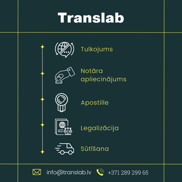 Vēstniecība • Dokumentu legalizācija vēstniecībās